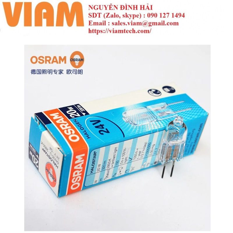 Bóng đèn cho kính hiển vi – Bóng halogen Osram 64435 20W 24V đui G4 - iColor